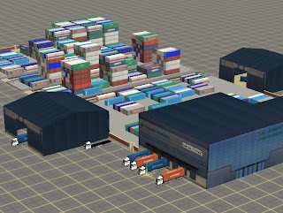 Trainz: Port station for containers - Quay - Cranes
