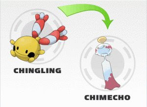 pokémon: cadeia evolutiva de chimecho