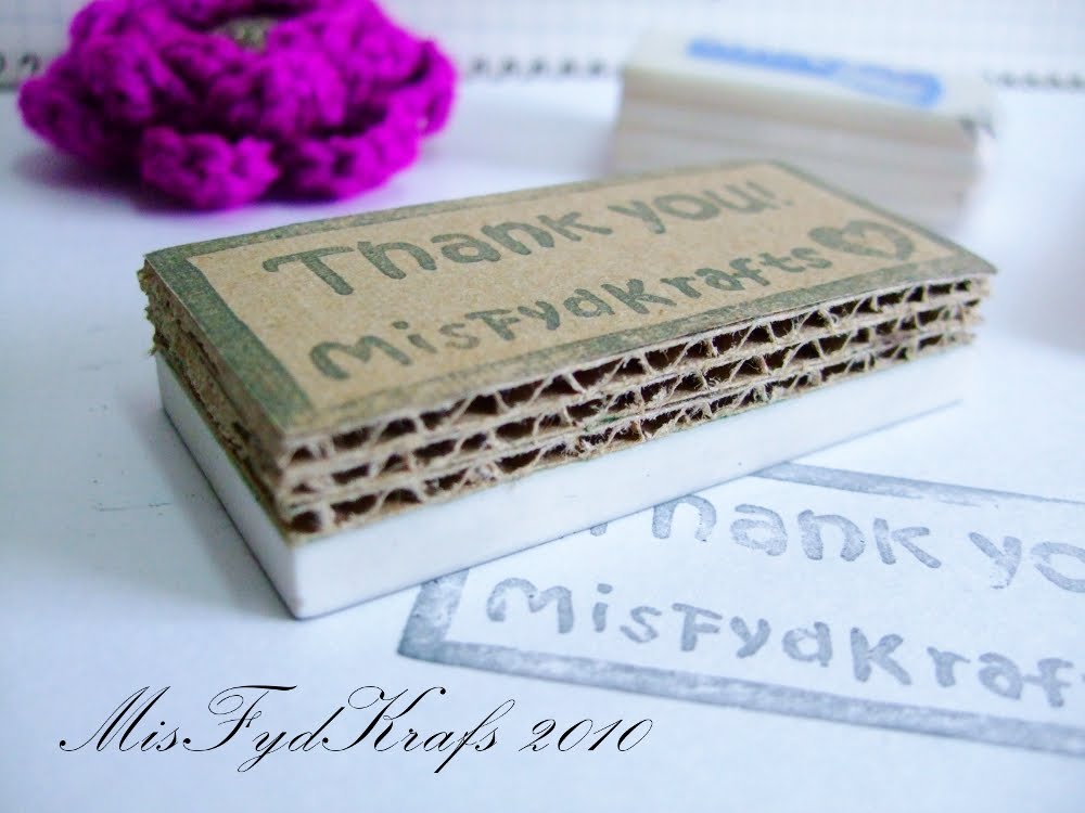 MisFydKrafts: My New Type of Stamp Mounting - Thank You MFK