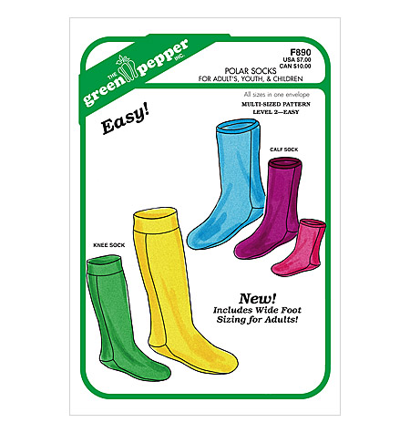 Green Pepper Socks f890 pattern review by Sew Good