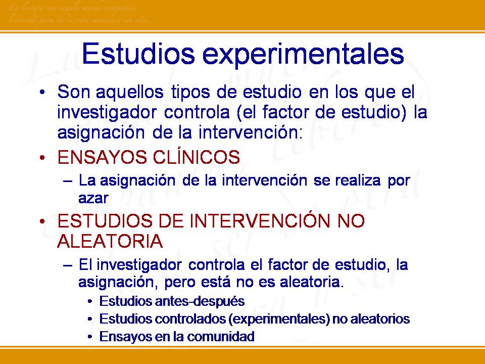 Estudios experimentales: Diseño de una investigación