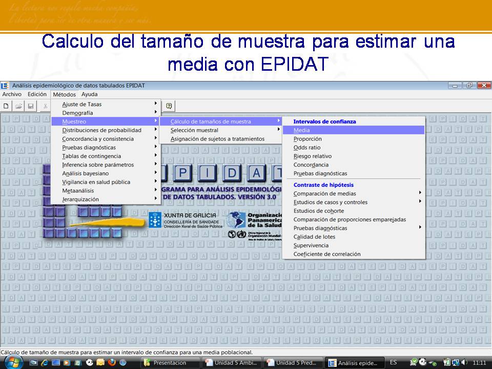 Predeterminación del tamaño de la muestra para estimar un parámetro ...