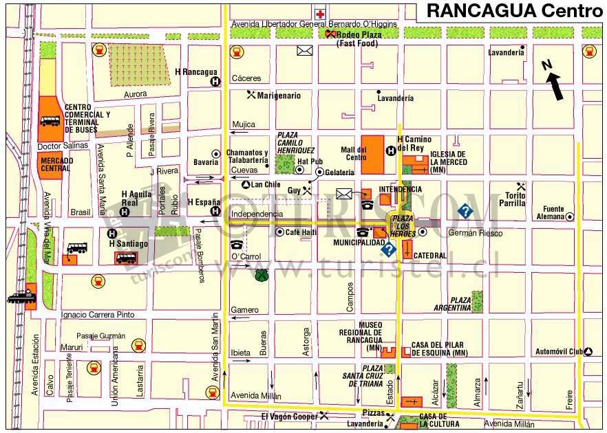 El blog de Iván Zamorano Miranda: Plano de centro de Rancagua