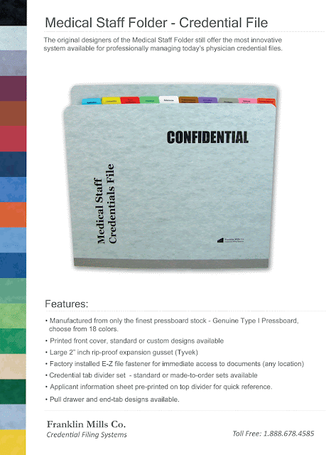 Medical Staff Credential Folders