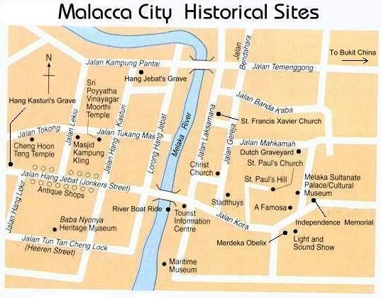 boomingtales: Malacca City Map