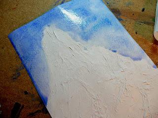 that artist woman: Tissue Paper Textured Paintings