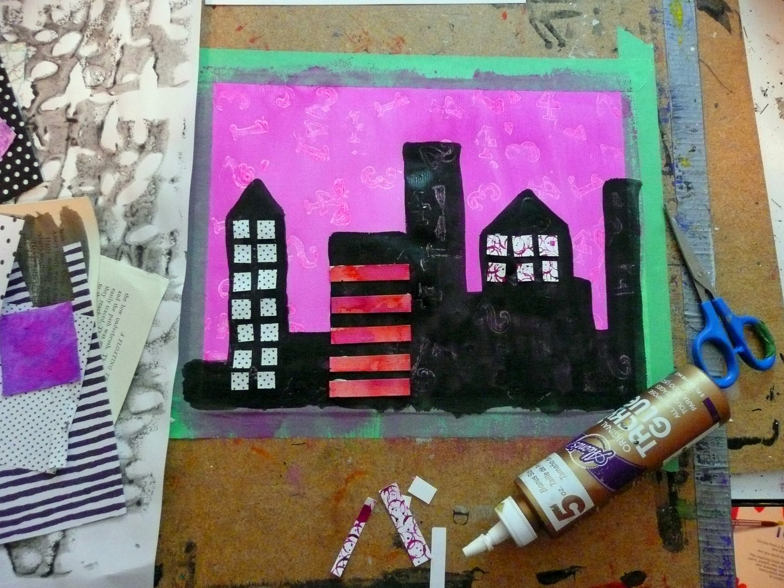 that artist woman: Glue Stamped Papers