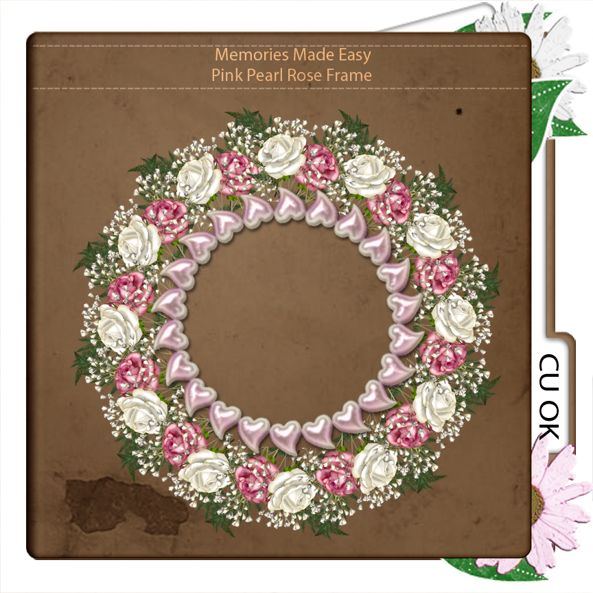 Memories Made Easy: Pink Pearl Rose Frame