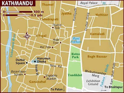 Map Of Nepal: Map of Kathmandu Bussiness Places