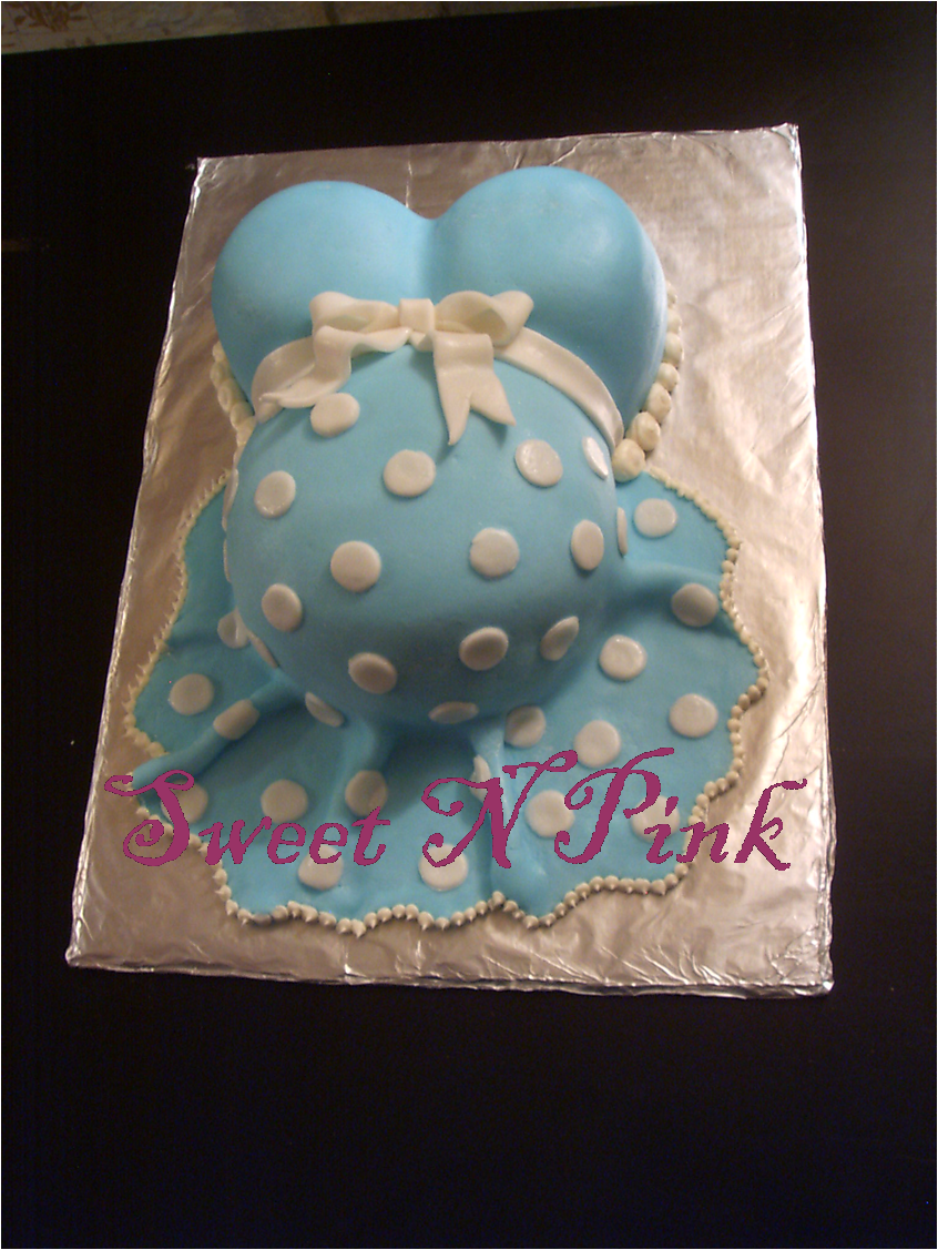 Sweet N Pink..............: Pregnant Belly Cake