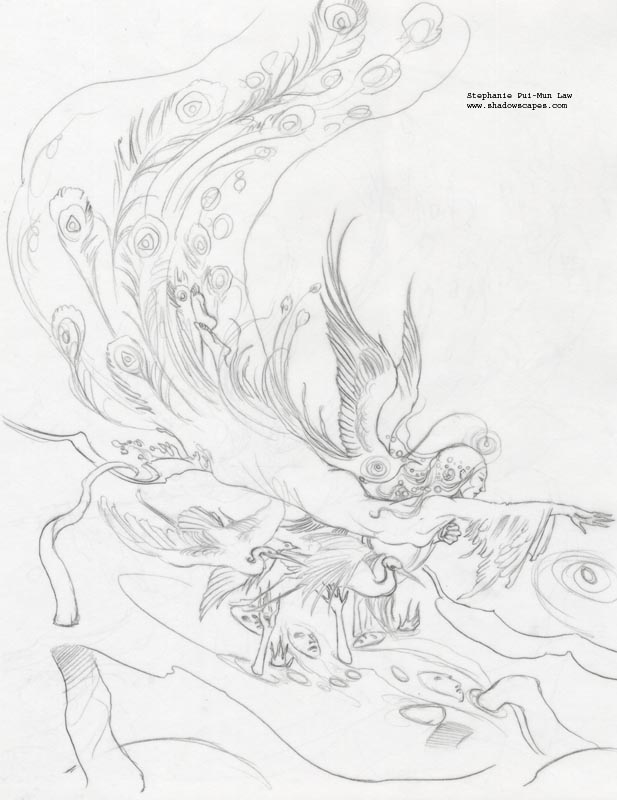 Midnight Ramblings: Jing Wei Bird Sketch