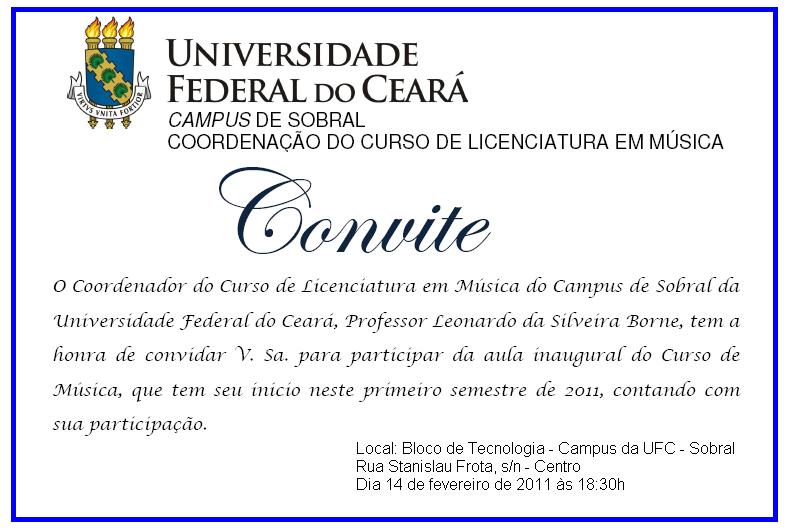 Temos Cultura EM PAUTA: Aula inaugural do Curso de Música da UFC - Sobral