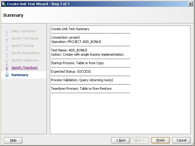 Computing: Oracle SQL Developer - UNIT TESTING