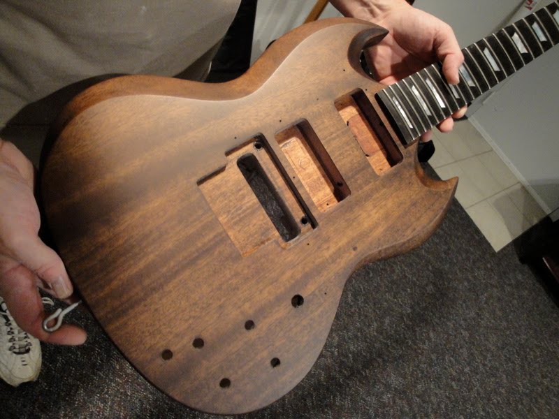 Bell Custom Guitars Blog: Andy's SG 7 Almost Ready to Rock Again