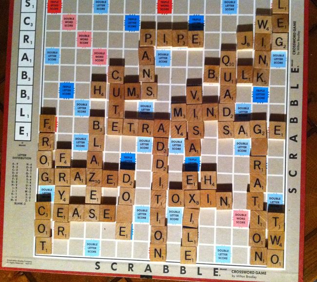 Mike's Short Attention Span Theater: Double bingo in tonight's Scrabble ...