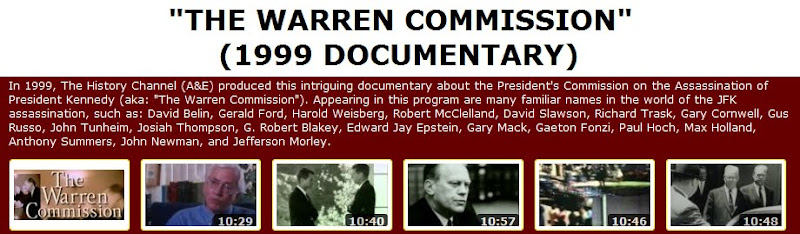 DAVID VON PEIN'S VIDEO AND AUDIO ARCHIVE: "THE WARREN COMMISSION REPORT ...
