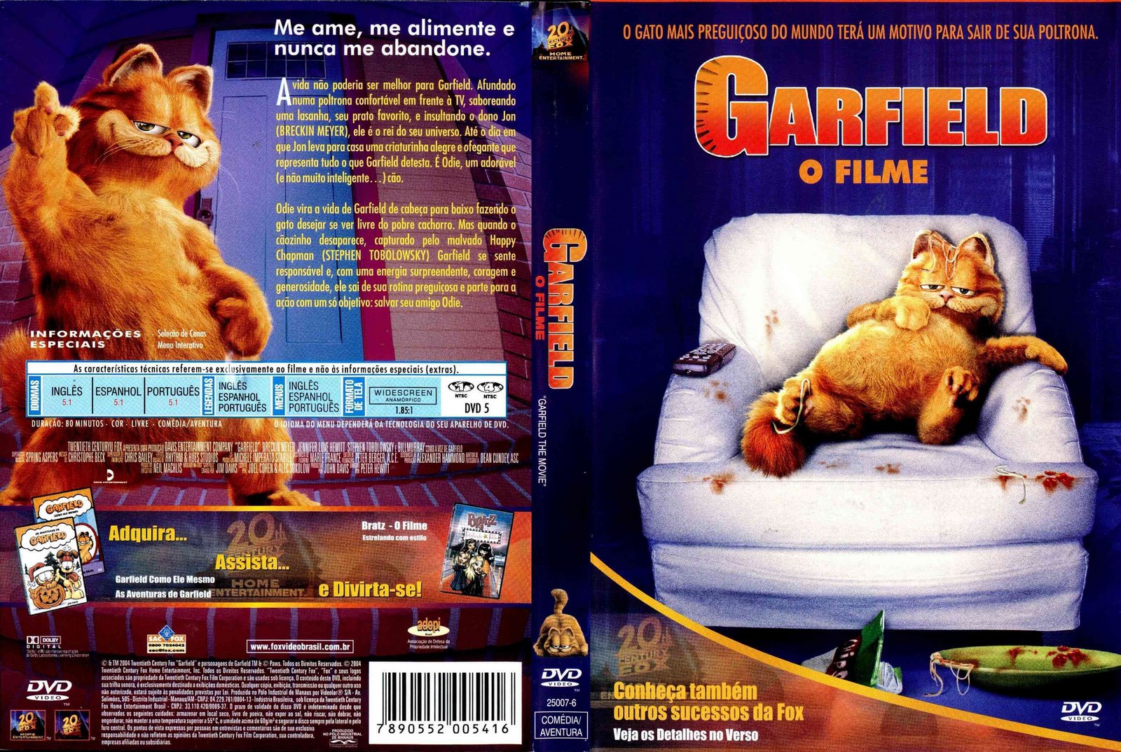 Capas Filmes Aventura: Garfield 1 - O Filme