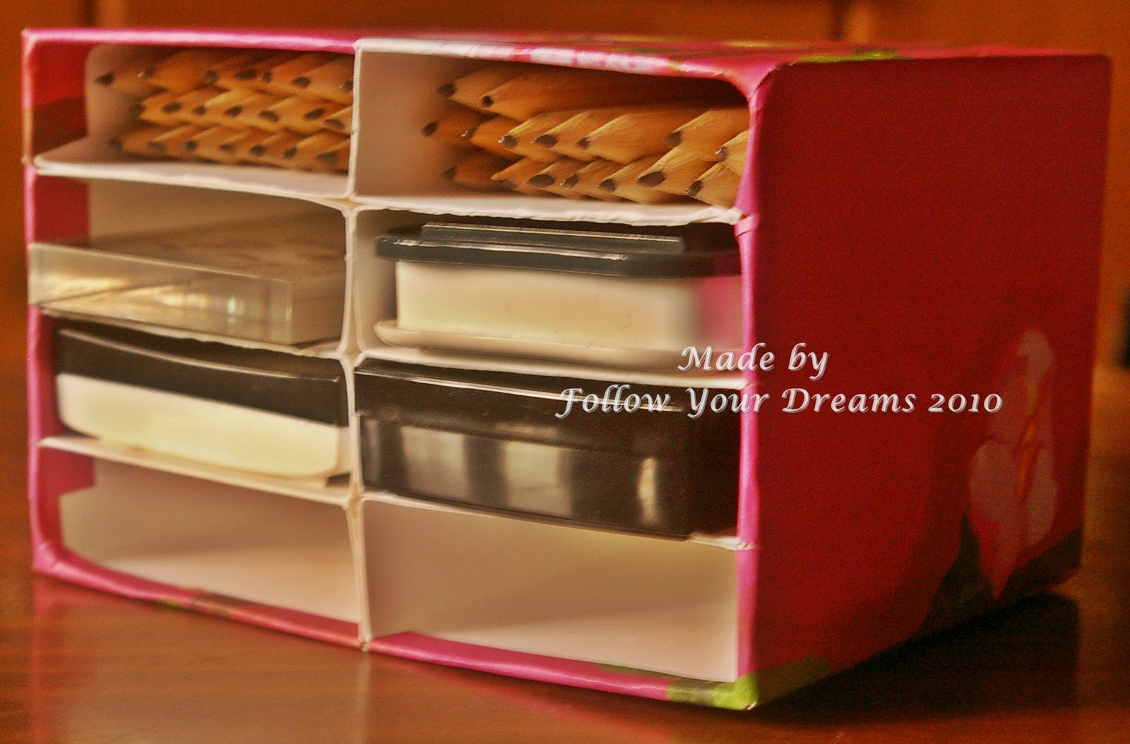 Follow Your Dreams: Ink pad storage using washing tablet boxes