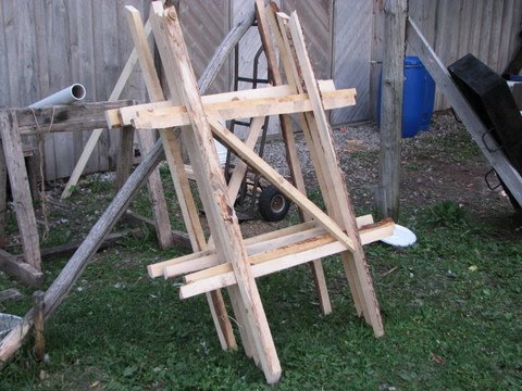 Up In the Valley: A Ram And Hay Drying Racks