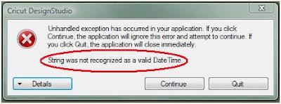 The Non-Crafty Crafter: CRICUT - Design Studio - Fixing Date errors in DS