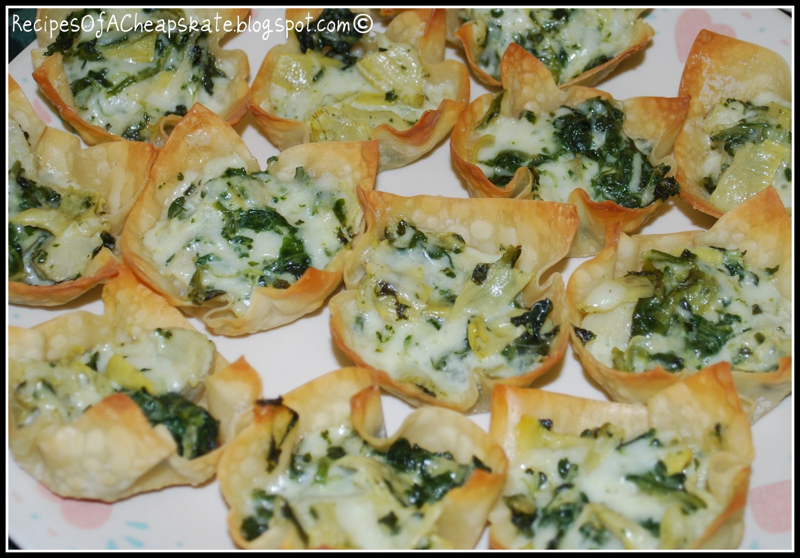 Recipes of a Cheapskate: Spinach Cups--Saturday's Party