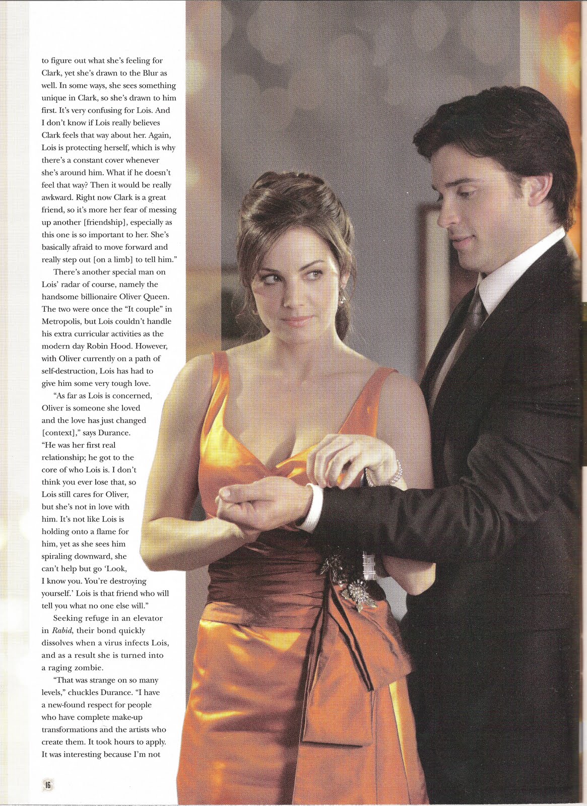 Lane And Kent News Smallville Magazine Scans Erica Durance Interview