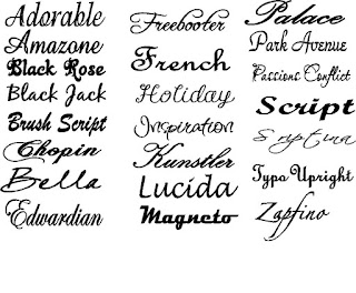 The Vinyl Express : Script Fonts