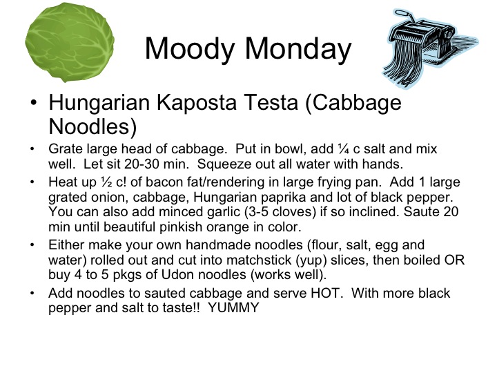 Cabbage Noodles (Kapostas Teszta)