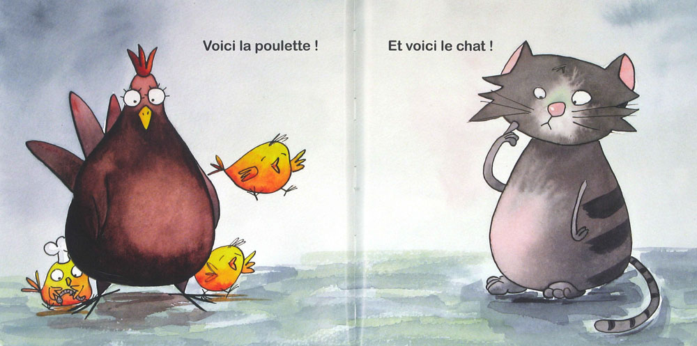 D'une berge à l'autre: La poulette et le chat