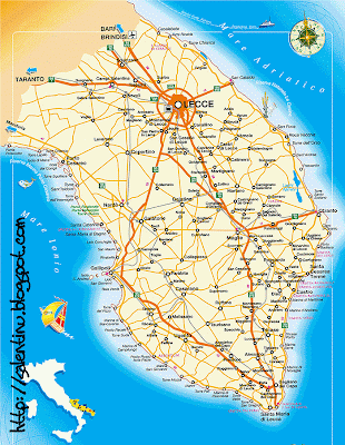 SALENTO: Cartina del SALENTO
