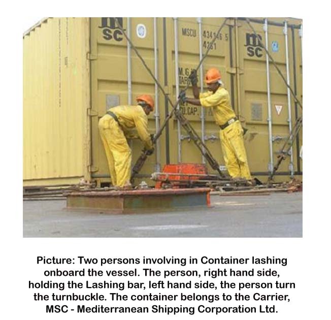 Lashingman, the Powerful job: Container Lashing