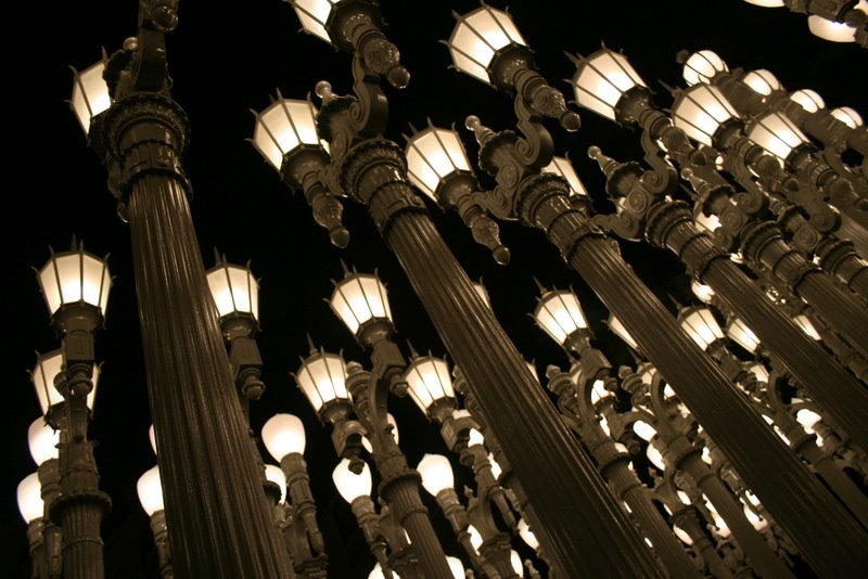 Urban Light Display, Los Angeles County Museum of Art, Los Angeles ...