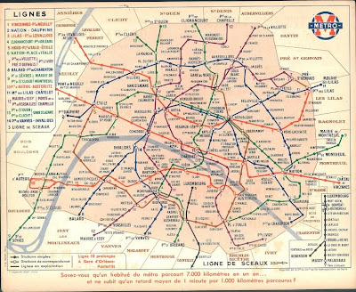 Plan de Metro Paris Français Métro Ratp Francais Carte Mapa Map of France