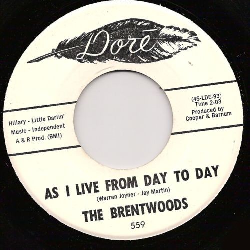 WHITE DOO-WOP COLLECTOR: BEVERLY WARREN & THE BRENTWOODS