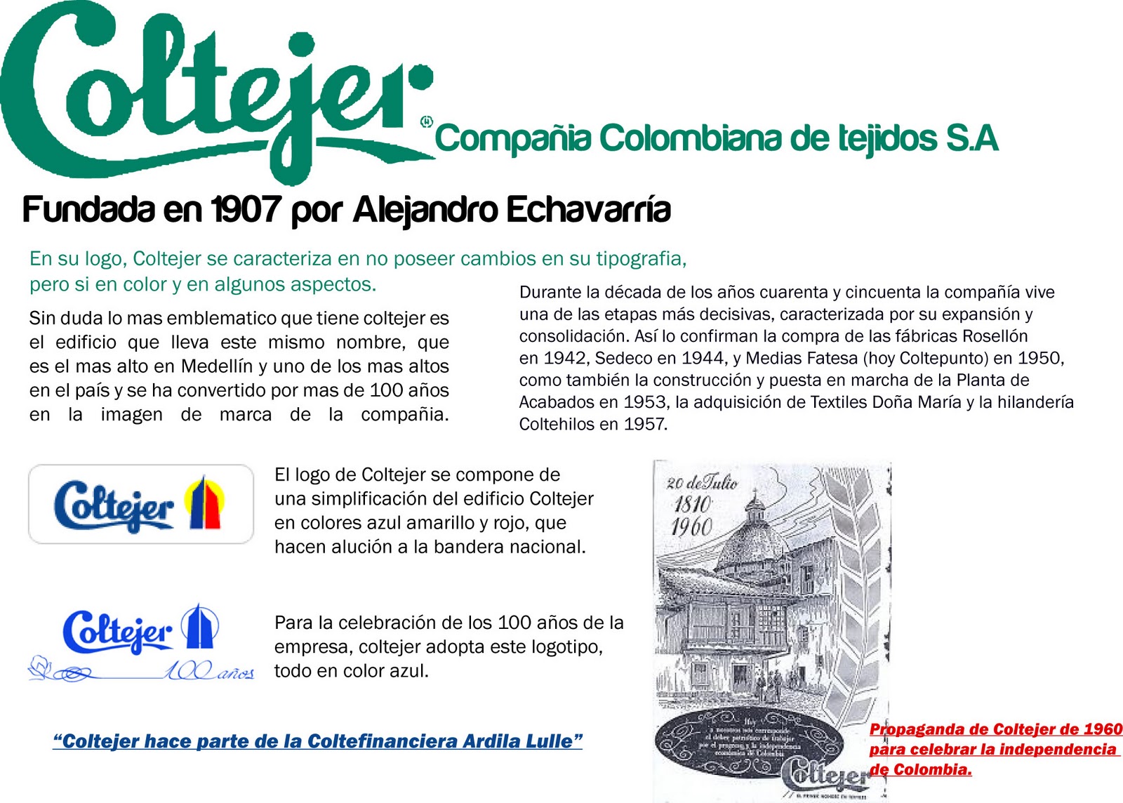 blog de historia: Coltejer