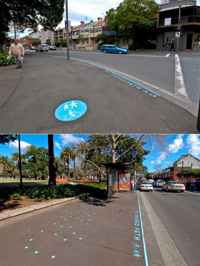 DoubleOhTwo: Sydney Cycleways shared bike path graphics