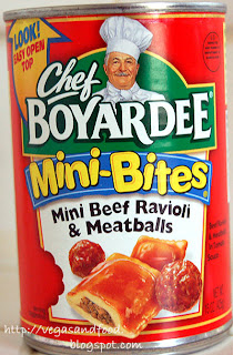 Chef Boyardee mini-bites, overstuffed ravioli - Vegas and Food
