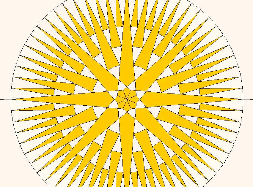 Adventures in Hand Piecing: 64-Point Mariner's Compass