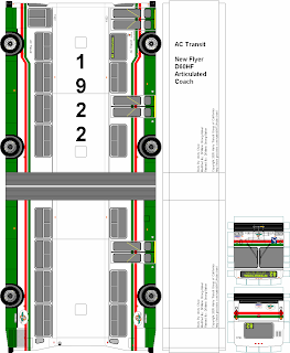 SP. Papel Modelismo: PaperCraft - Ônibus Articulado - AC Transit