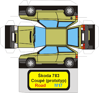 SP. Papel Modelismo: PaperCraft - Škoda 783 Coupé