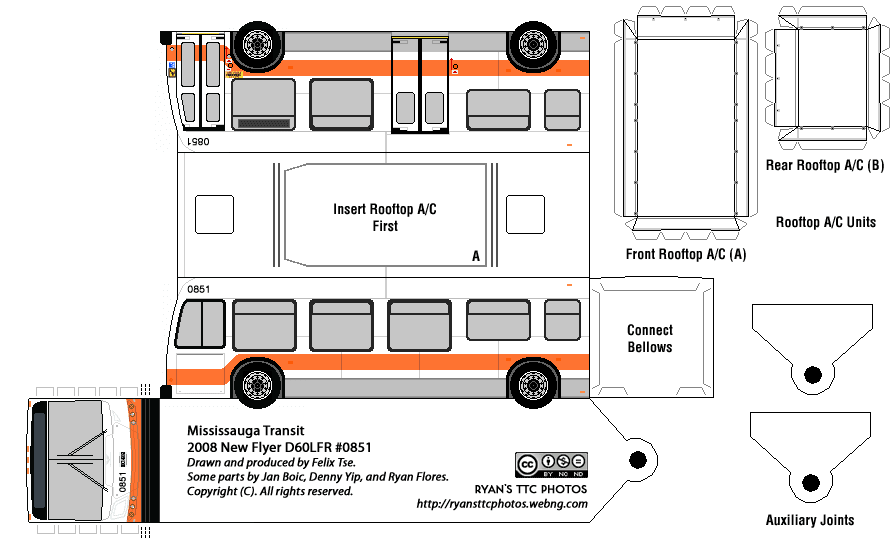SP. Papel Modelismo: PaperCraft - Mississauga Transit/MiWay - articulated
