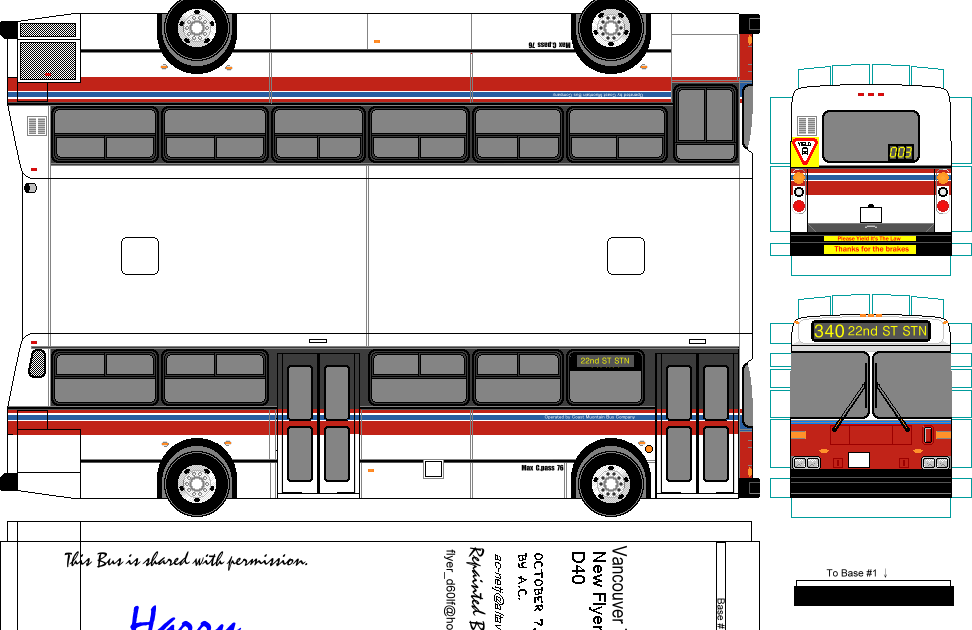 SP. Papel Modelismo: PaperCraft - TransLink bus