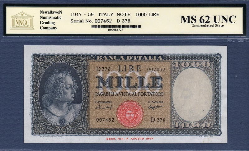 Italian Money 1000 Lire banknote 1947|World Banknotes & Coins Pictures ...