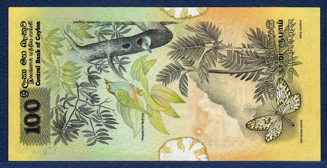 Sri Lanka and Ceylon banknotes 100 rupees banknote 1979 Fauna and Flora ...