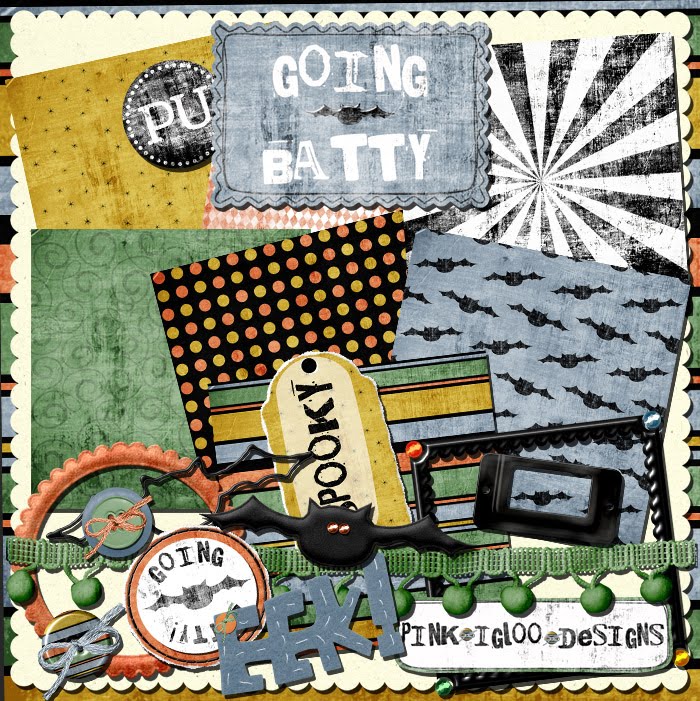 PINK IGLOO DESIGNS: Friday Freebie: Going Batty Mini Kit