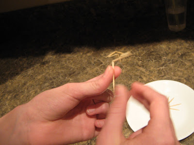 Almost Unschoolers: The Toothpick Star Trick - Fun With Capillary Action