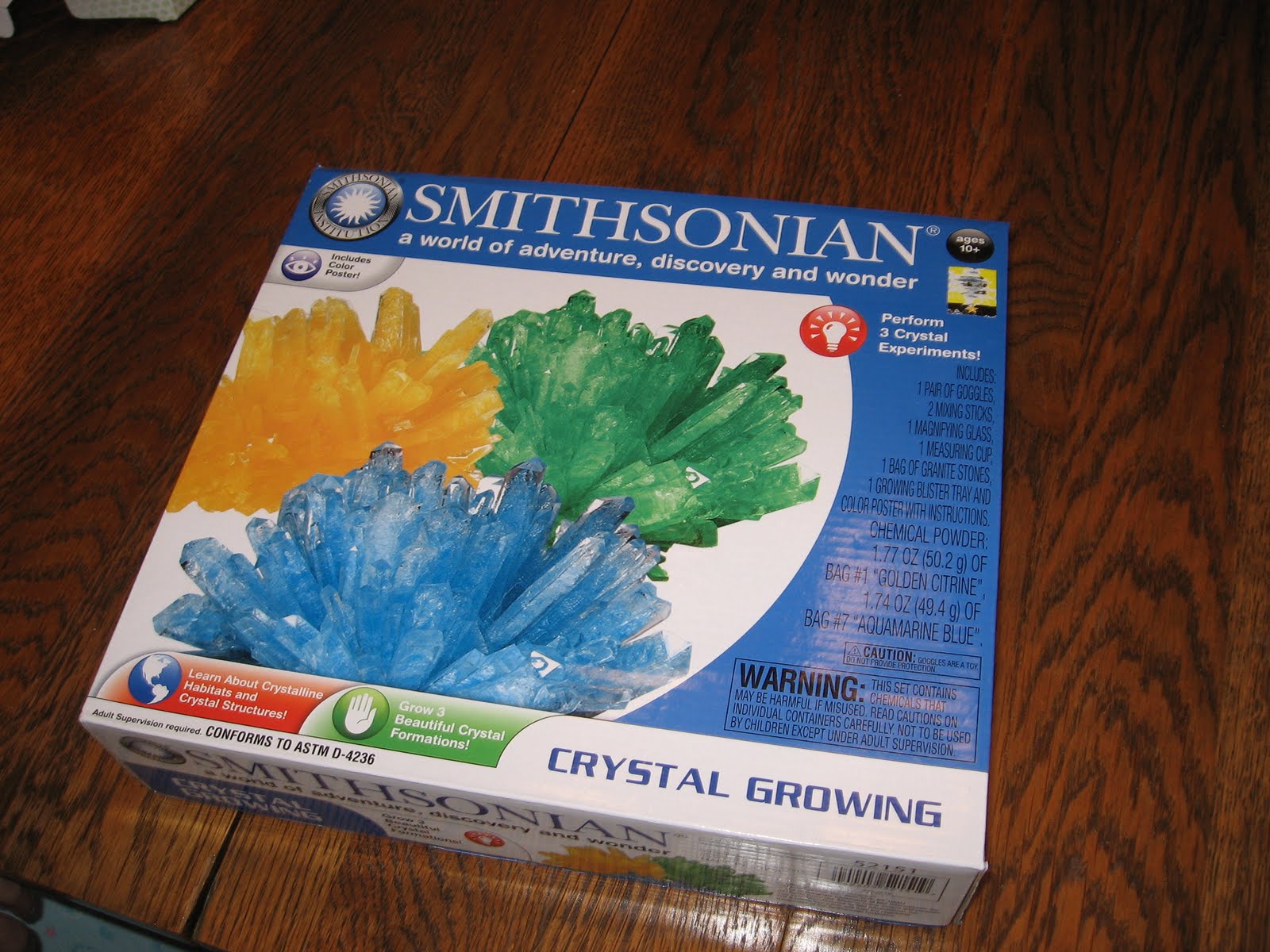 Almost Unschoolers: Smithsonian Crystal Growing Kit - Review
