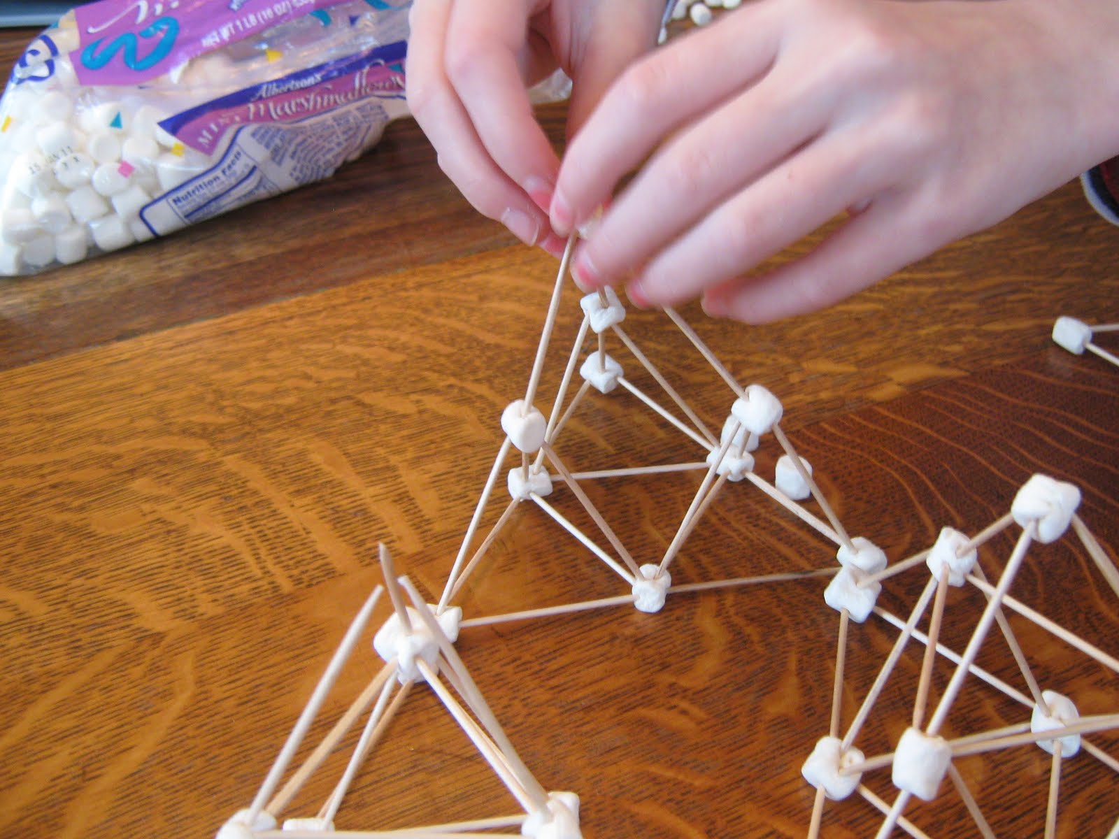 Almost Unschoolers: Marshmallow and Toothpick Fractal Tetrahedrons ...