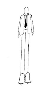 Crab's Eleven Blog.: Drawing of man wearing bell bottoms