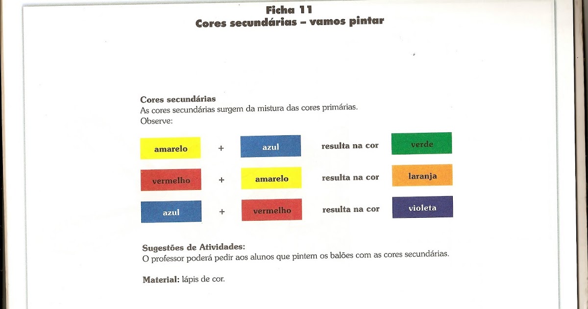 Cores Primárias ~ Portal do Professor